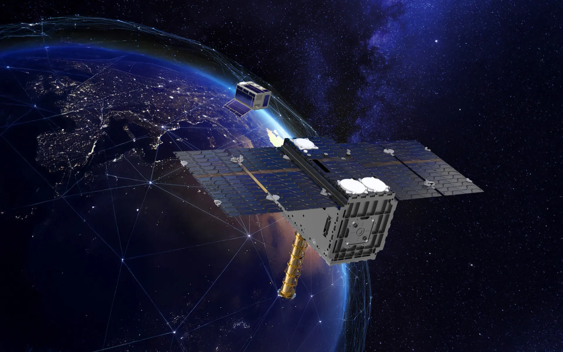 IOD-2 satellite, built by Thales Alenia Space for ESA’s Celeste mission ...